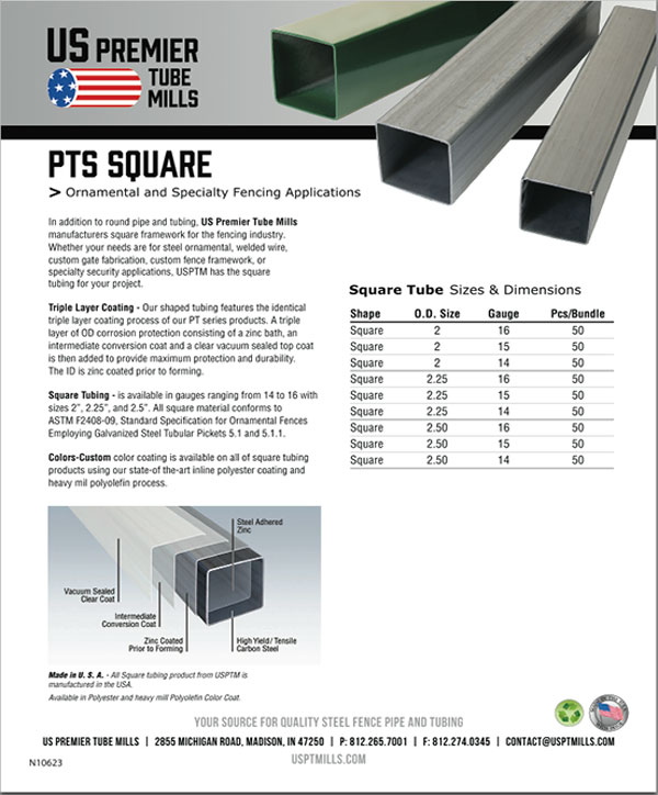 US Premier Tube Mills Resources & Spec Sheets